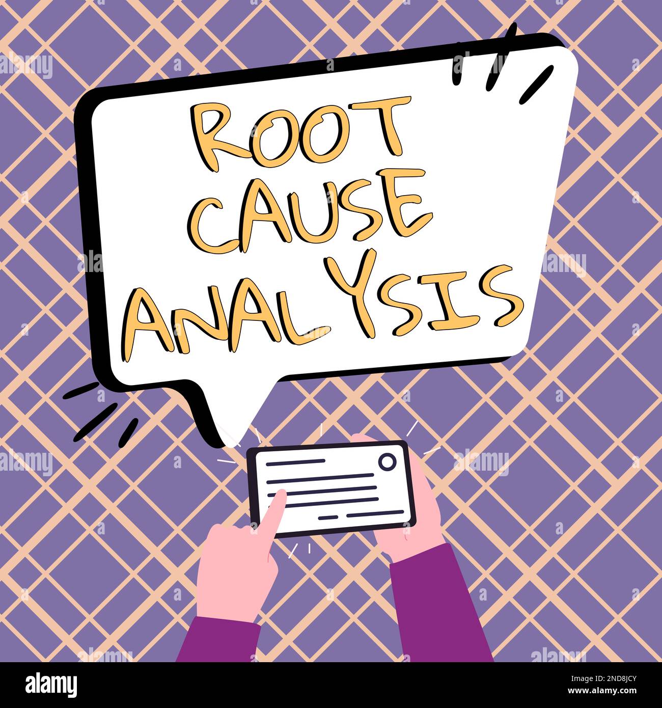 Affichage conceptuel analyse de la cause principale. Concept ...