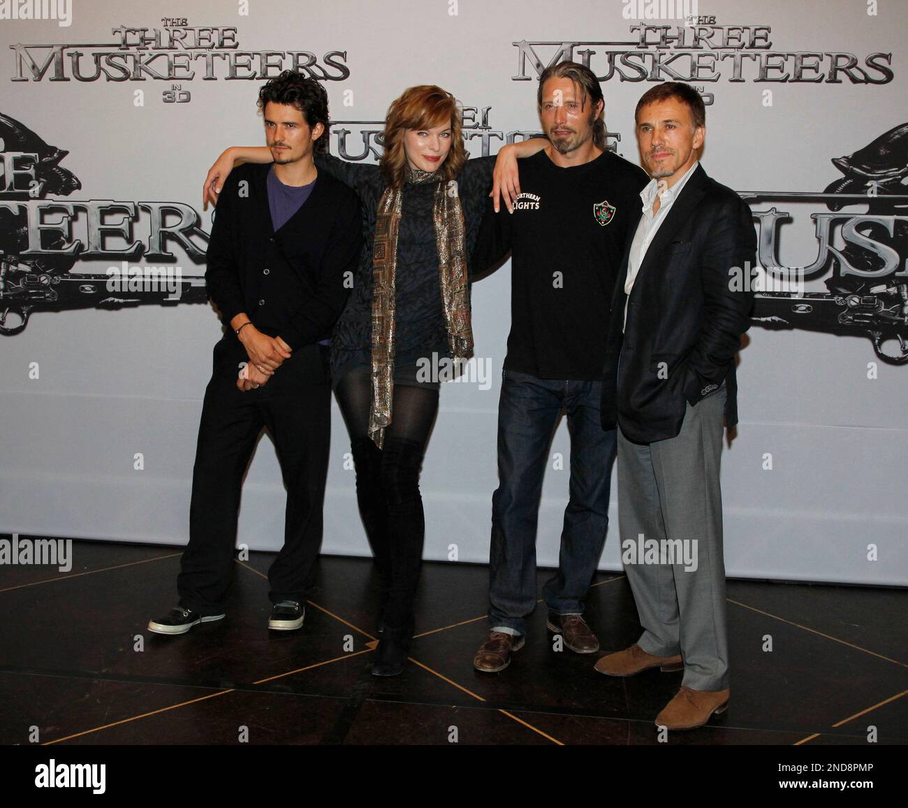 Actors Orlando Bloom, from left to right, Milla Jovovich, Mads ...