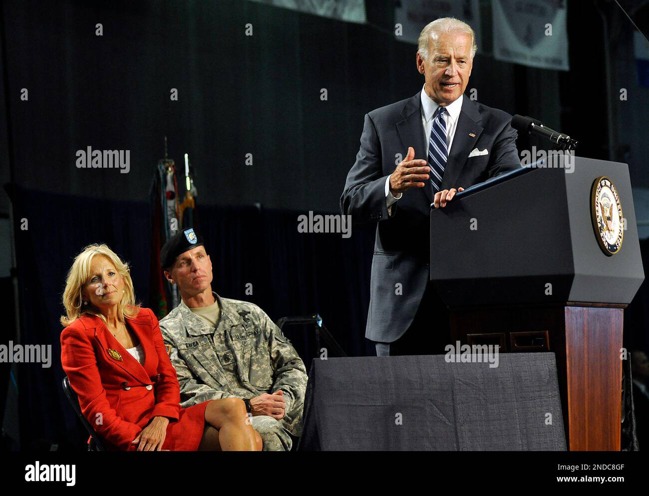 Vice President Joe Biden addresses troops from the 10th Mountain ...