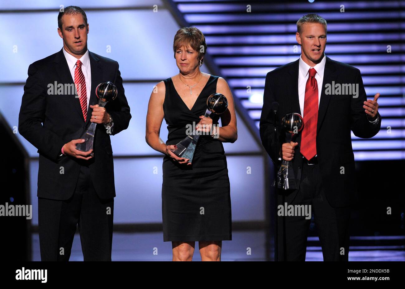 The Thomas family, from left, Todd Thomas, Jan Thomas and Aaron Thomas ...