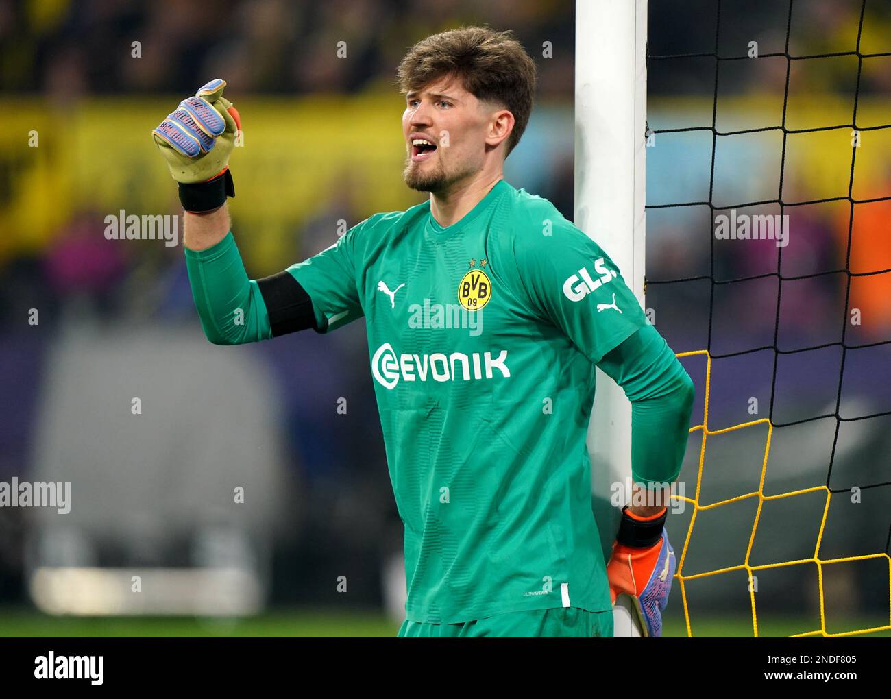 Gregor Kobel, gardien de but de Borussia Dortmund, lors de la Ligue des ...
