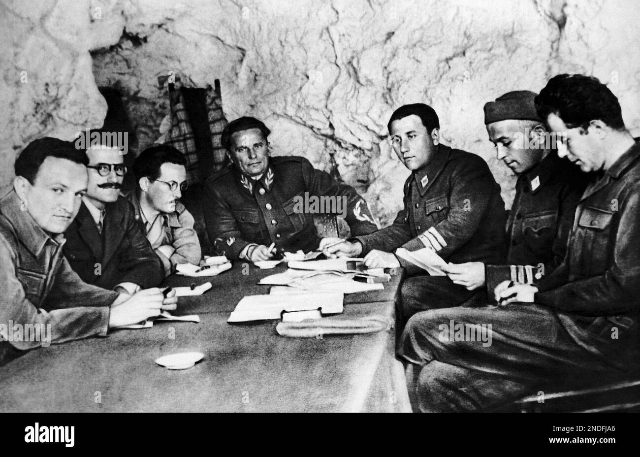This picture of Partisan leaders of Yugoslavia was taken at their ...