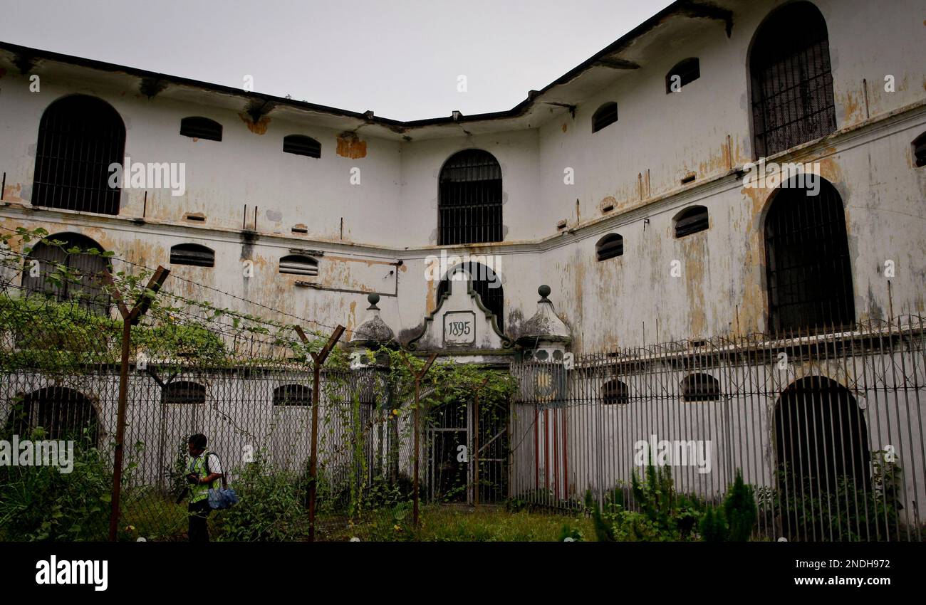Front entrance of historic Pudu Prison in downtown Kuala Lumpur, on ...