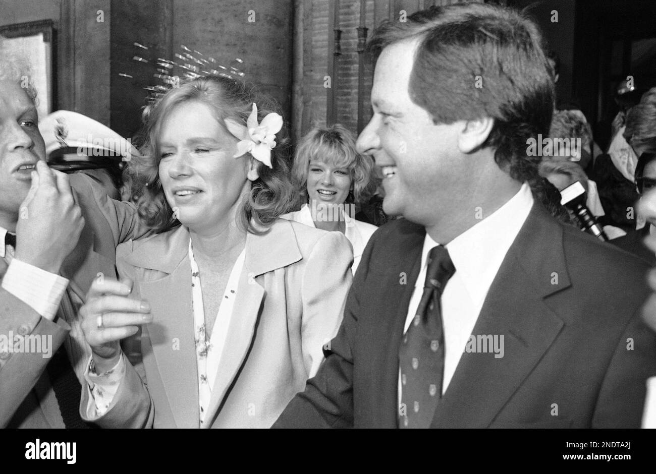 Norwegian actress Liv Ullmann and American businessman Donald Saunders ...