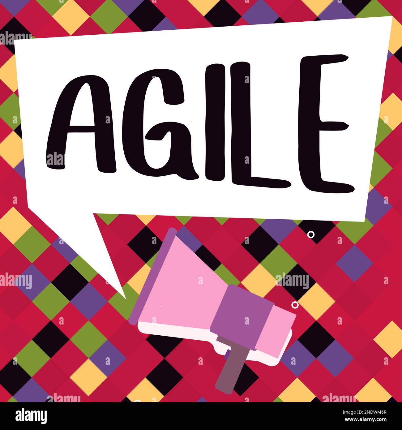 Légende conceptuelle Agile. Mot pour une approche particulière de la ...