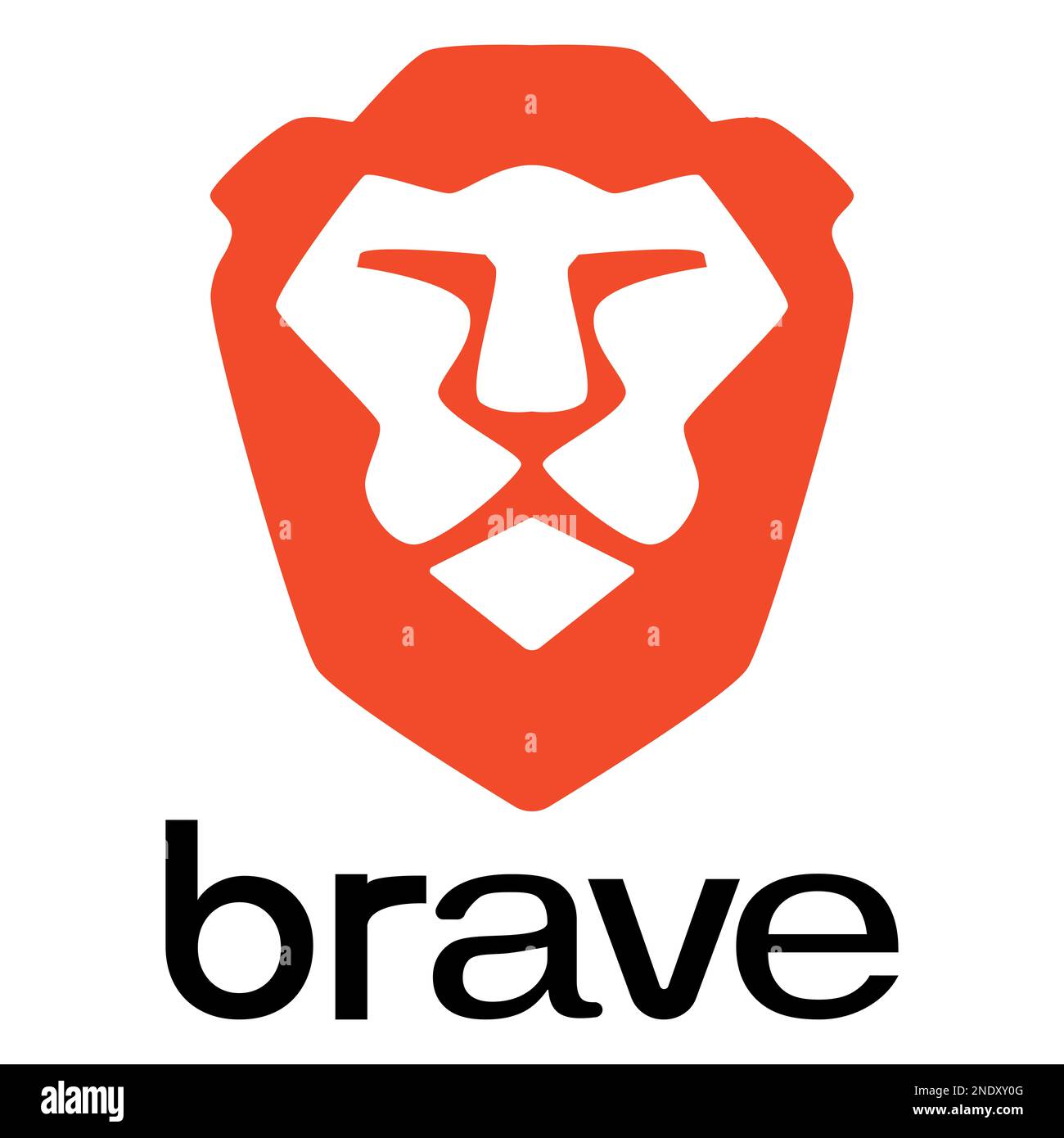 Symbole du logo Brave Browser isolé sur fond blanc. Icône du programme ...