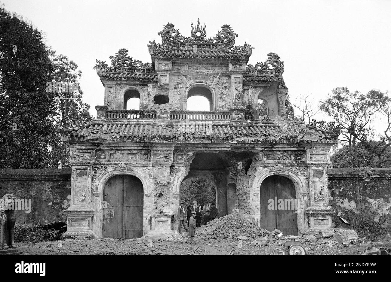 An elaborate gate in the grounds of the Imperial Palace, in the Citadel ...