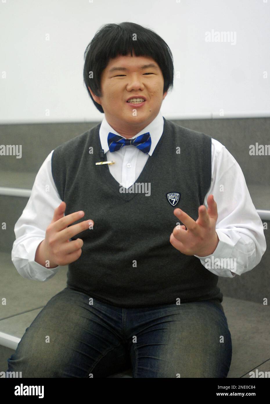 Lin Yu-chun speaks during an interview with The Associated Press ...