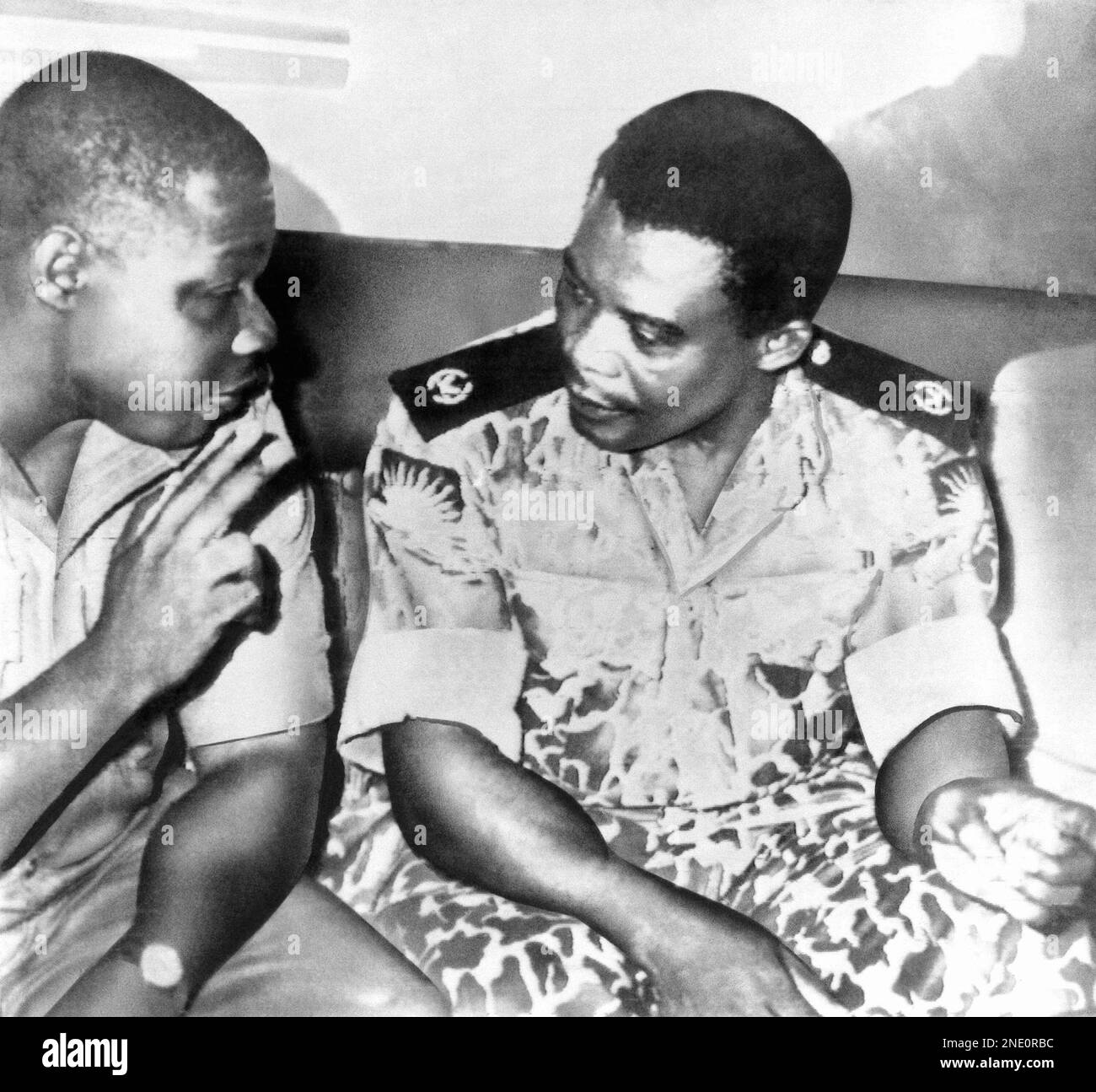 Lt. Col. Philip Effiong, right, acting head of state who announced the ...