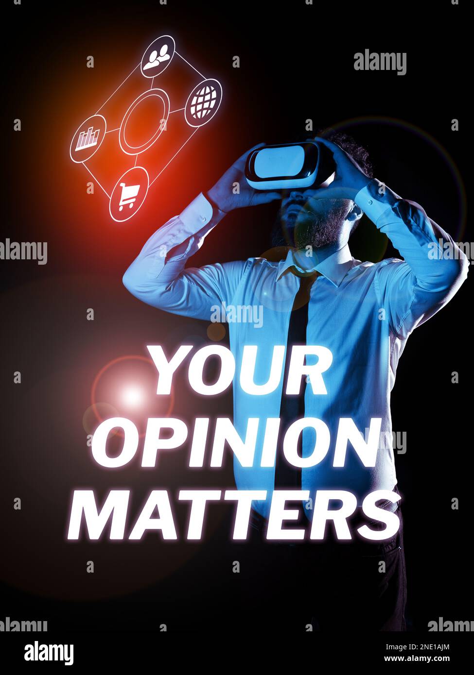 Légende de texte présentant votre opinion compte. Vitrine d'affaires ...