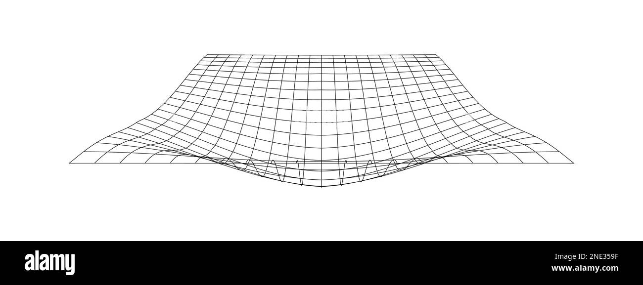 Filet à effet convexe. Surface de grille déformée. Texture de ...