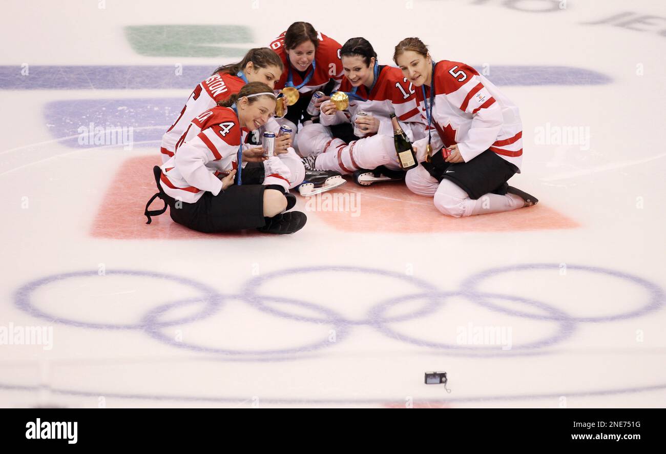 Canada's Becky Kellar, left right, Rebecca Johnston, Carla Macleod ...