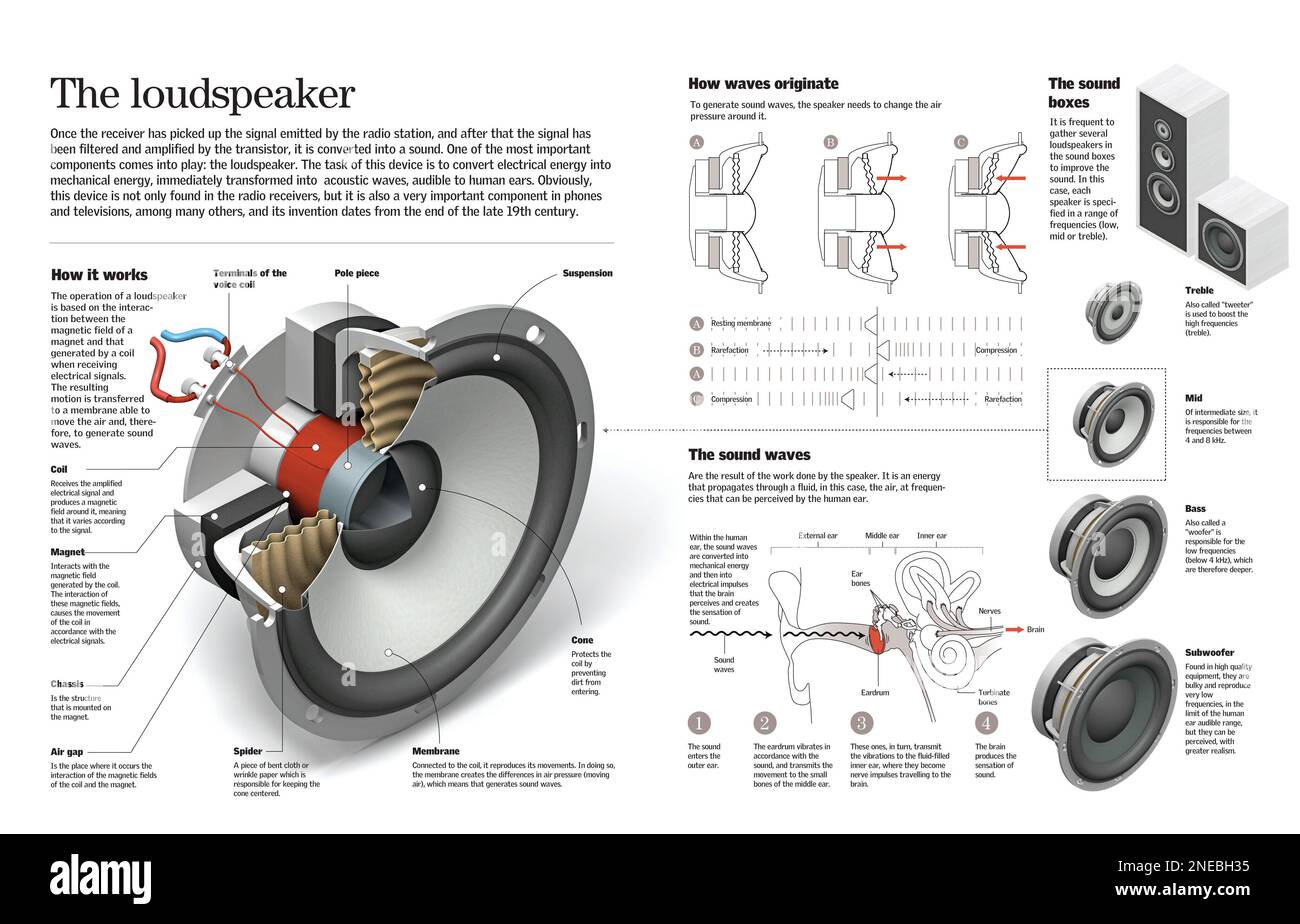 Infographies sur les composants, les types, les utilisations et le fonctionnement du haut ...