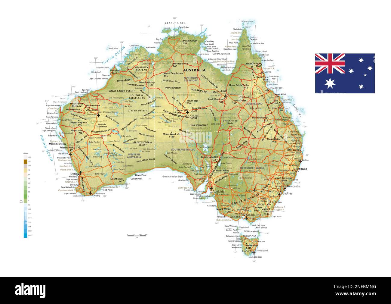 Mapa político de australia Banque de photographies et d’images à haute ...