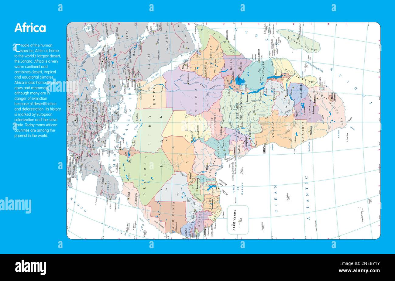 Carte des pays africains Banque de photographies et d’images à haute ...