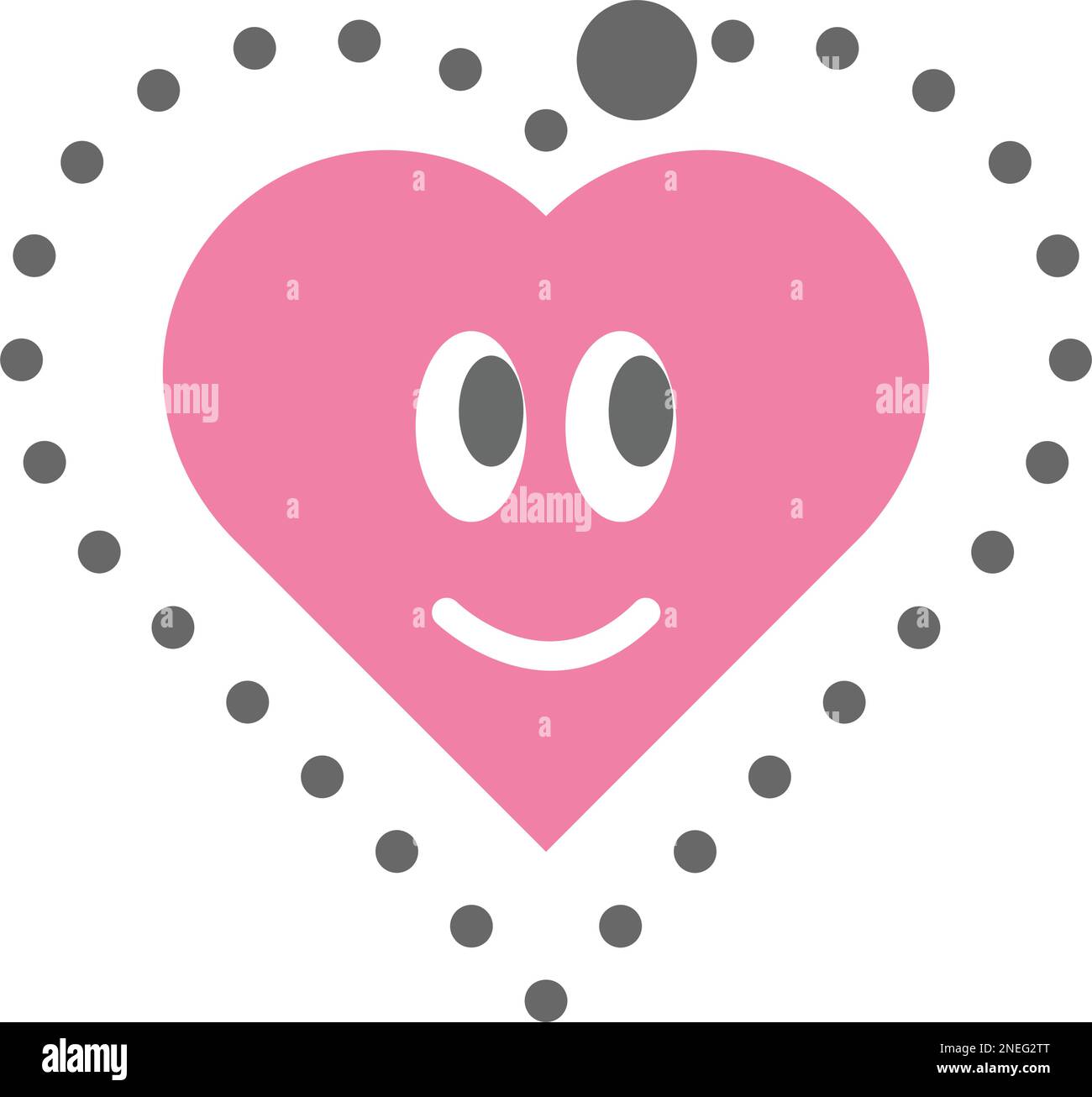 Forme de coeur en pointillés pour tracer des lignes pour les enfants d ...