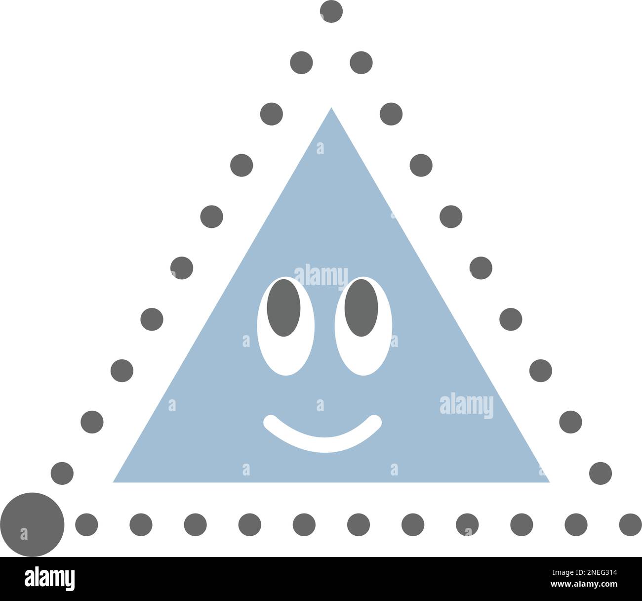 Triangle en pointillé Banque d'images vectorielles - Alamy