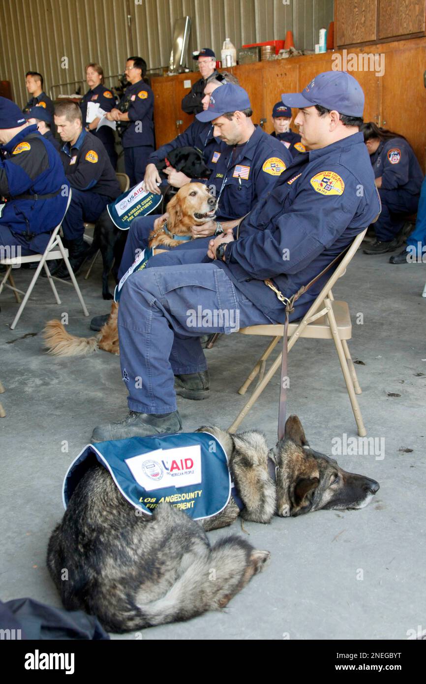 Engineer Jason Vasquez and "Maverick," his 8-year-old German Shepherd ...