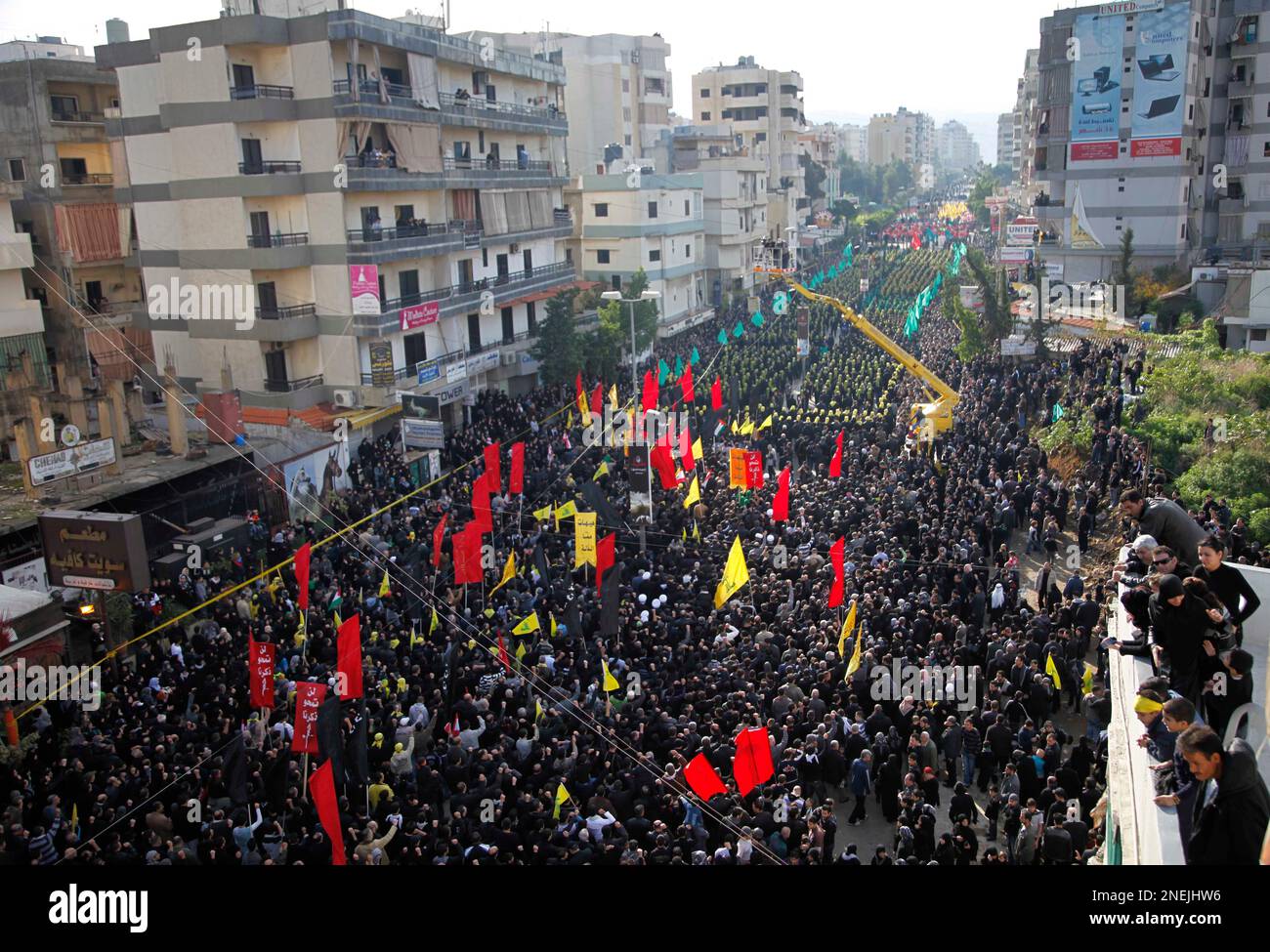 Lebanese Hezbollah supporters march during Ashoura day in Beirut's ...
