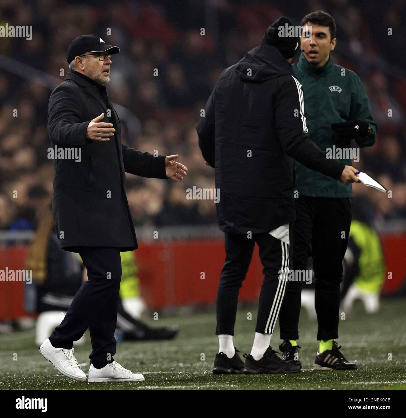 AMSTERDAM - 1. L'entraîneur du FC Union Berlin Urs Fischer réagit lors ...