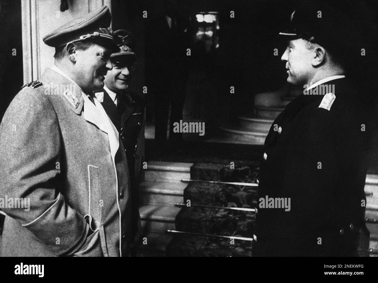 Field Marshal Hermann Goering, left, talks with Lieutenant Commander ...