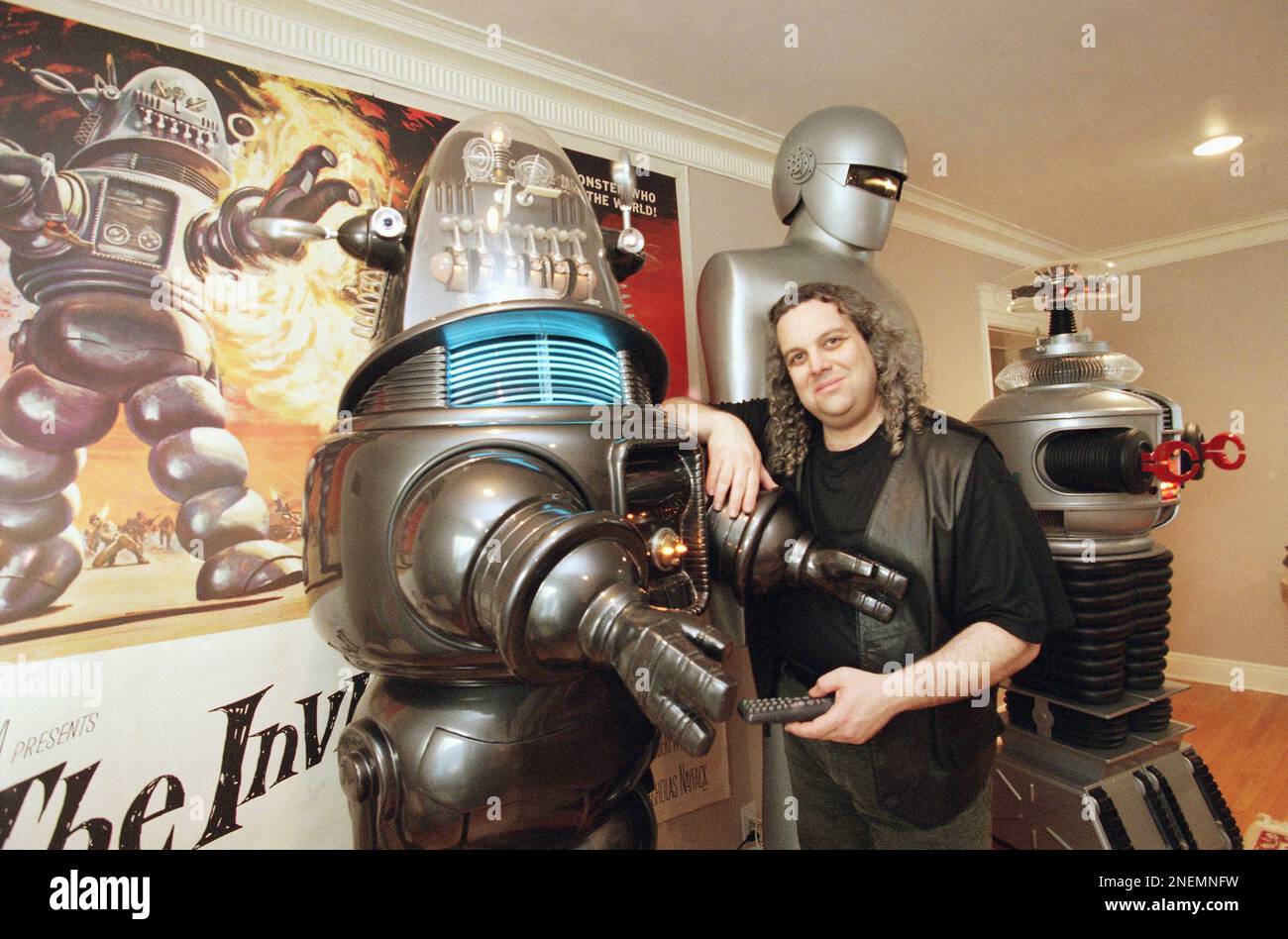 Fred Barton, also known as the Robotman, second from left, stands next ...