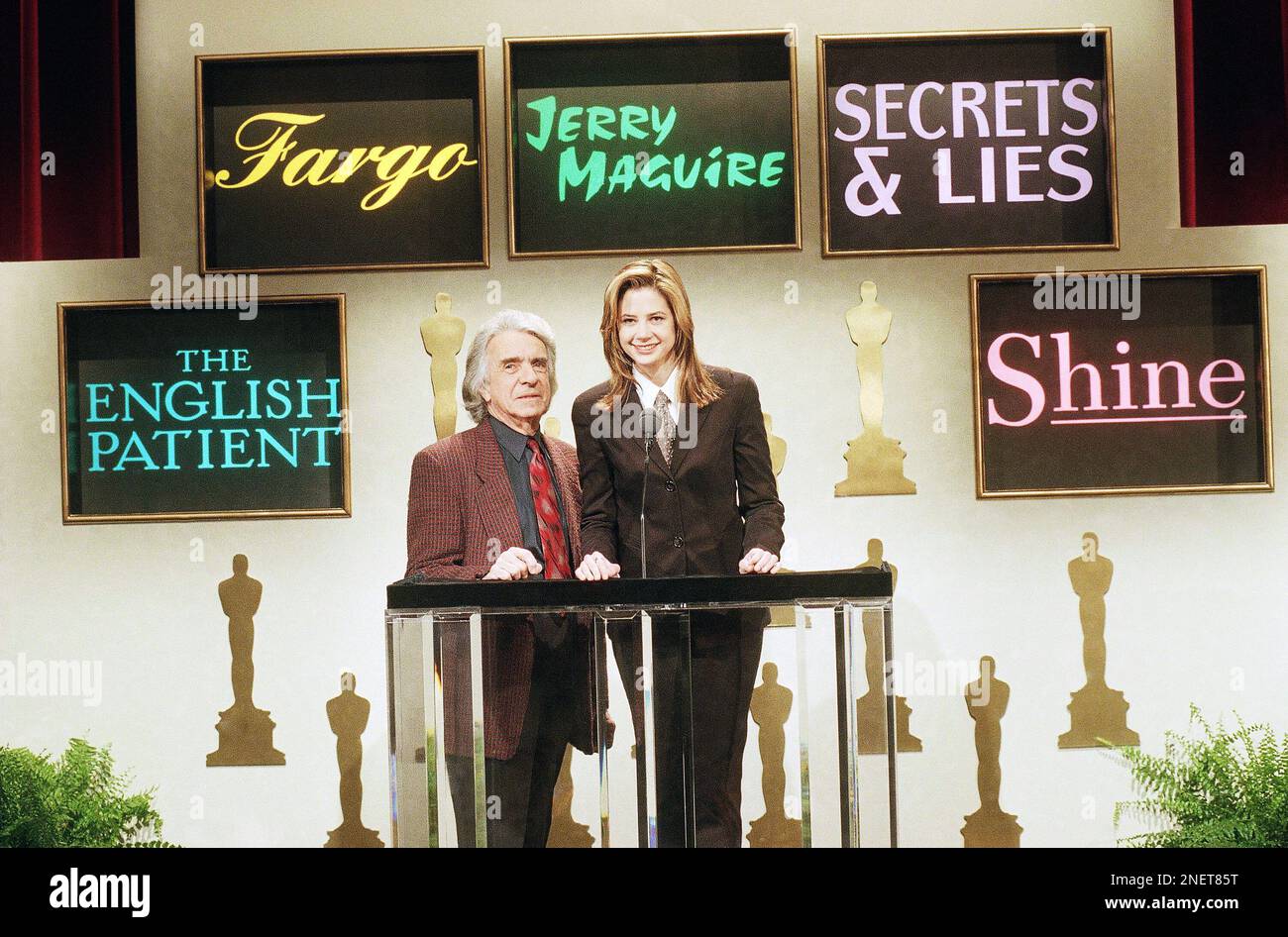 Actress Mira Sorvino and Arthur Hiller, President of the Academy of ...