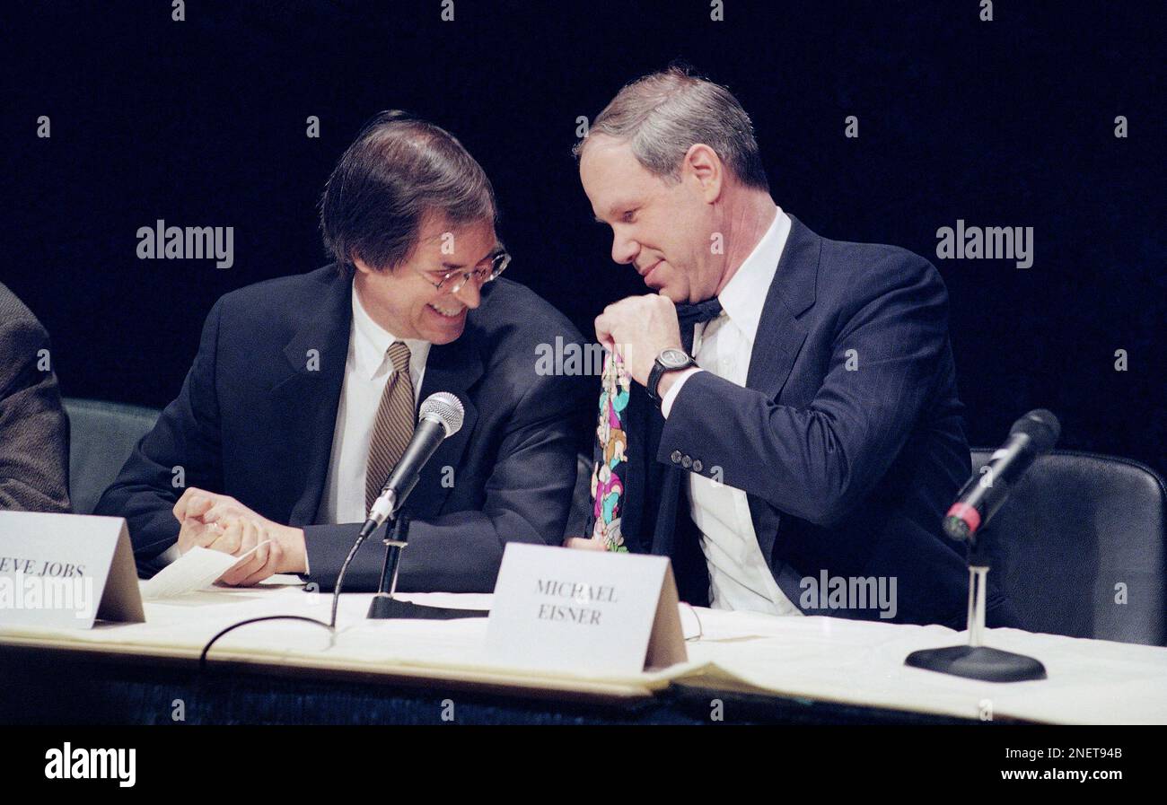 Disney chief Michael Eisner speaks during a news conference in Burbank, California on Monday ...