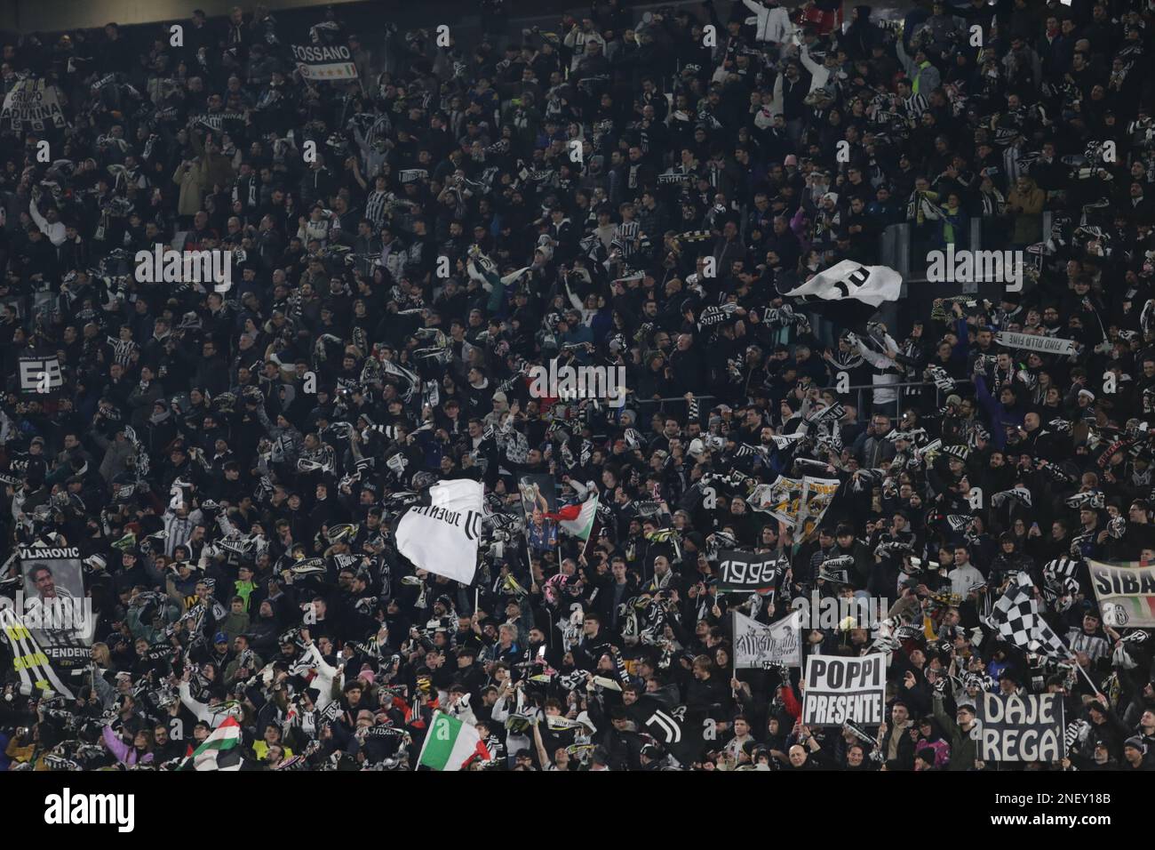 Juventus FC fans lors de l'UEFA Europa League, match de football entre ...