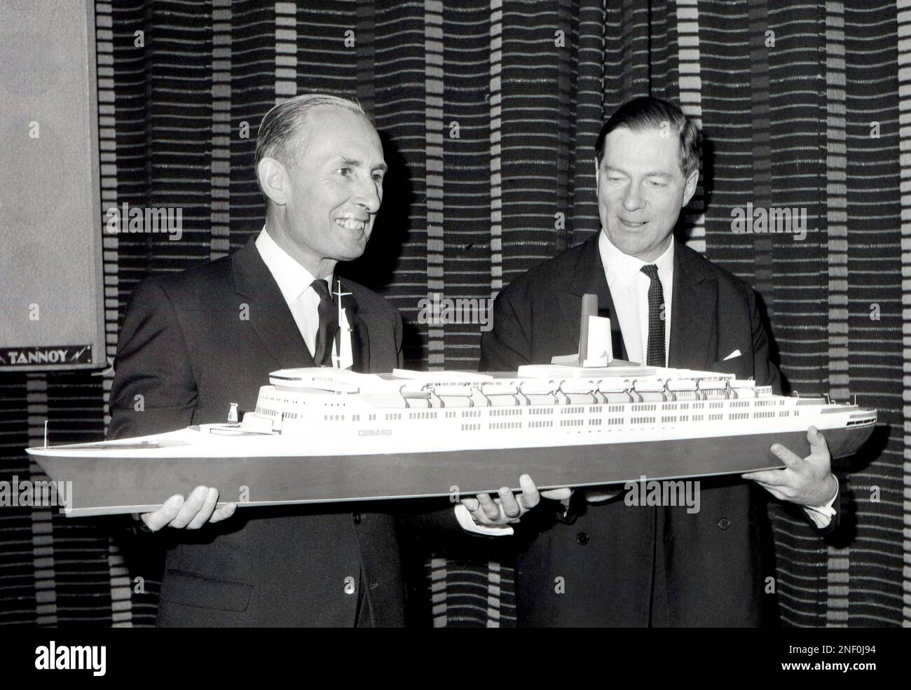 Sir Basil Smallpeice, Chairman of Cunard Steamship Company, left, and ...