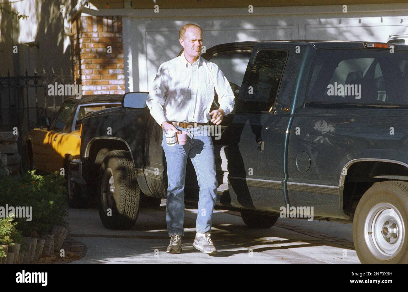 Former Los Angeles police officer Stacey Koon gets out of a car in ...