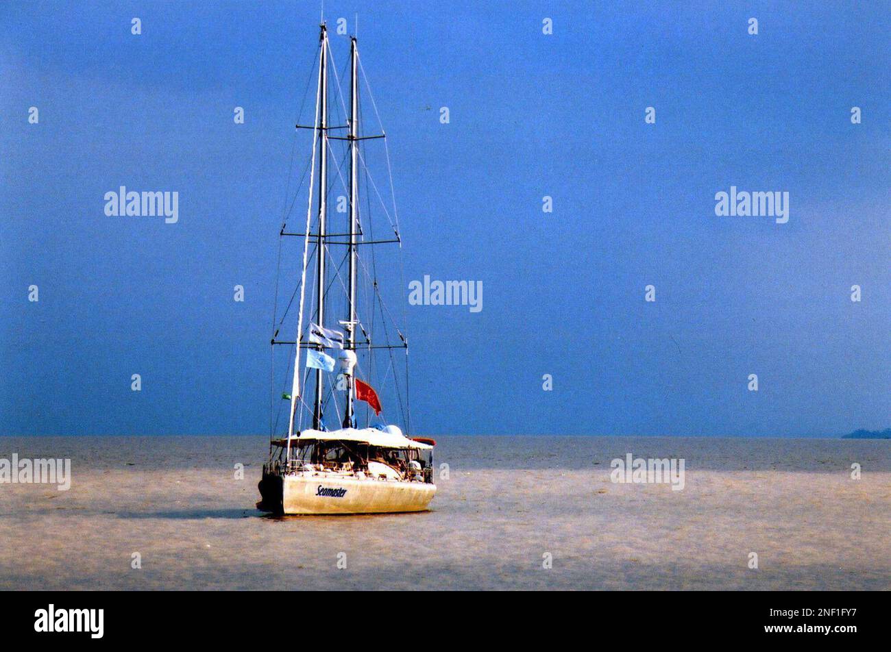 The Seamaster, the yacht of sailing champion Peter Blake, floats ...