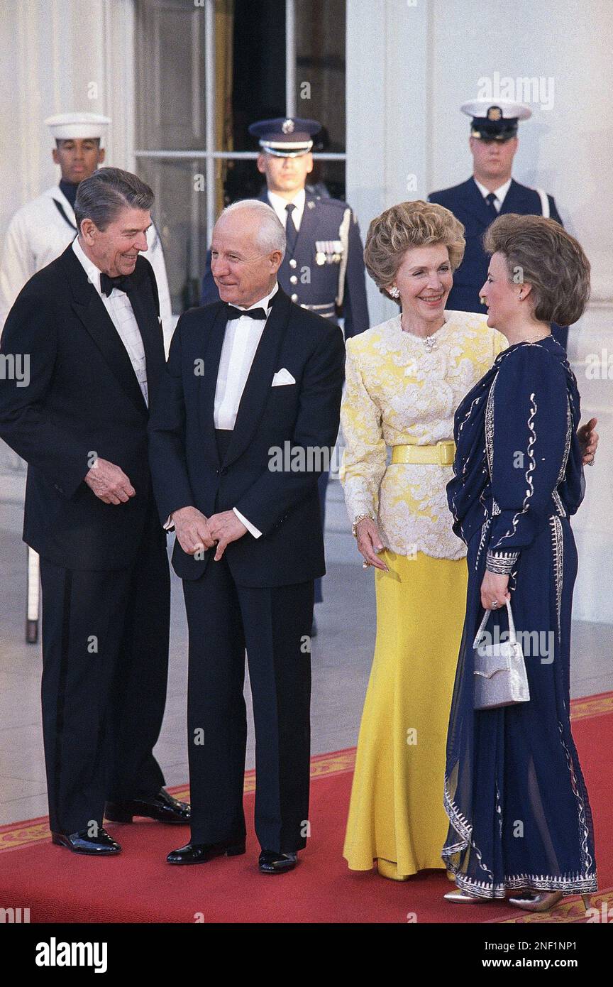 President Ronald Reagan, left, and First Lady Nancy Reagan, second from ...