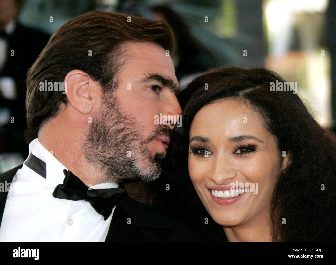 French actor Eric Cantona, left, and his wife actress Rachida Brakni ...