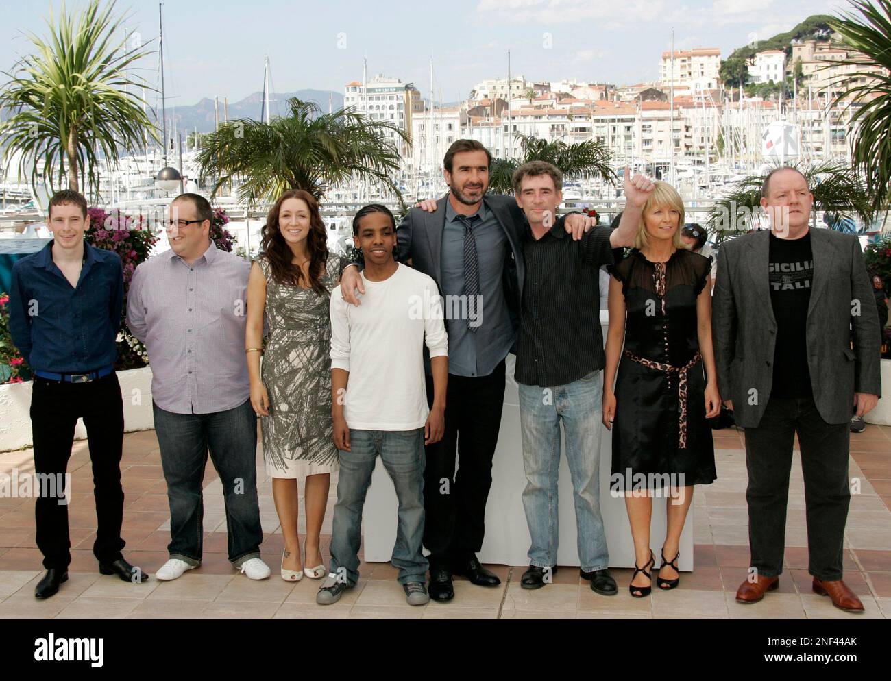 From left, British Gerard Kearns, British actor Justin Moorhouse ...