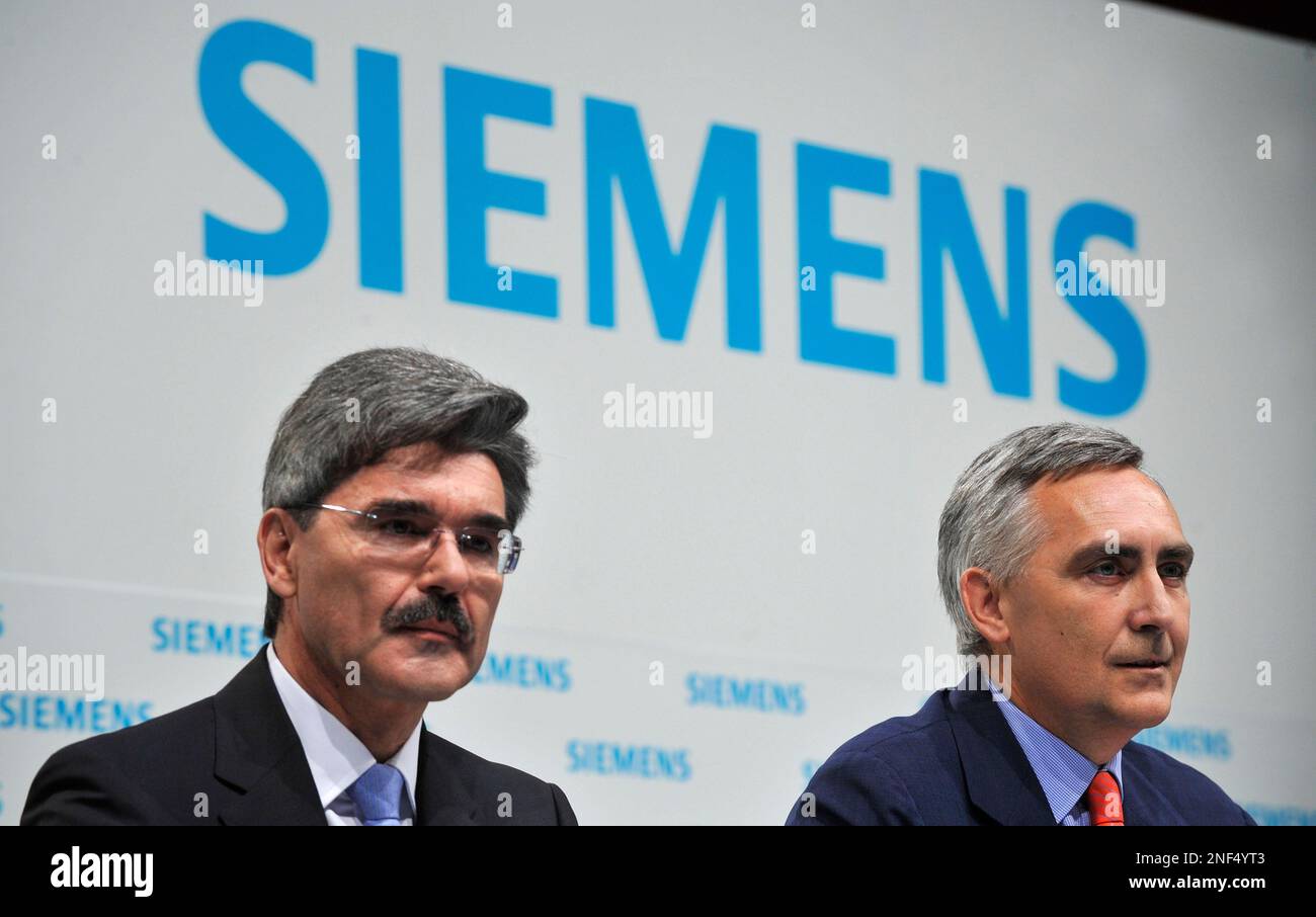 Siemens-Finanzvorstand Joe Kaeser, und Peter Loescher, der ...