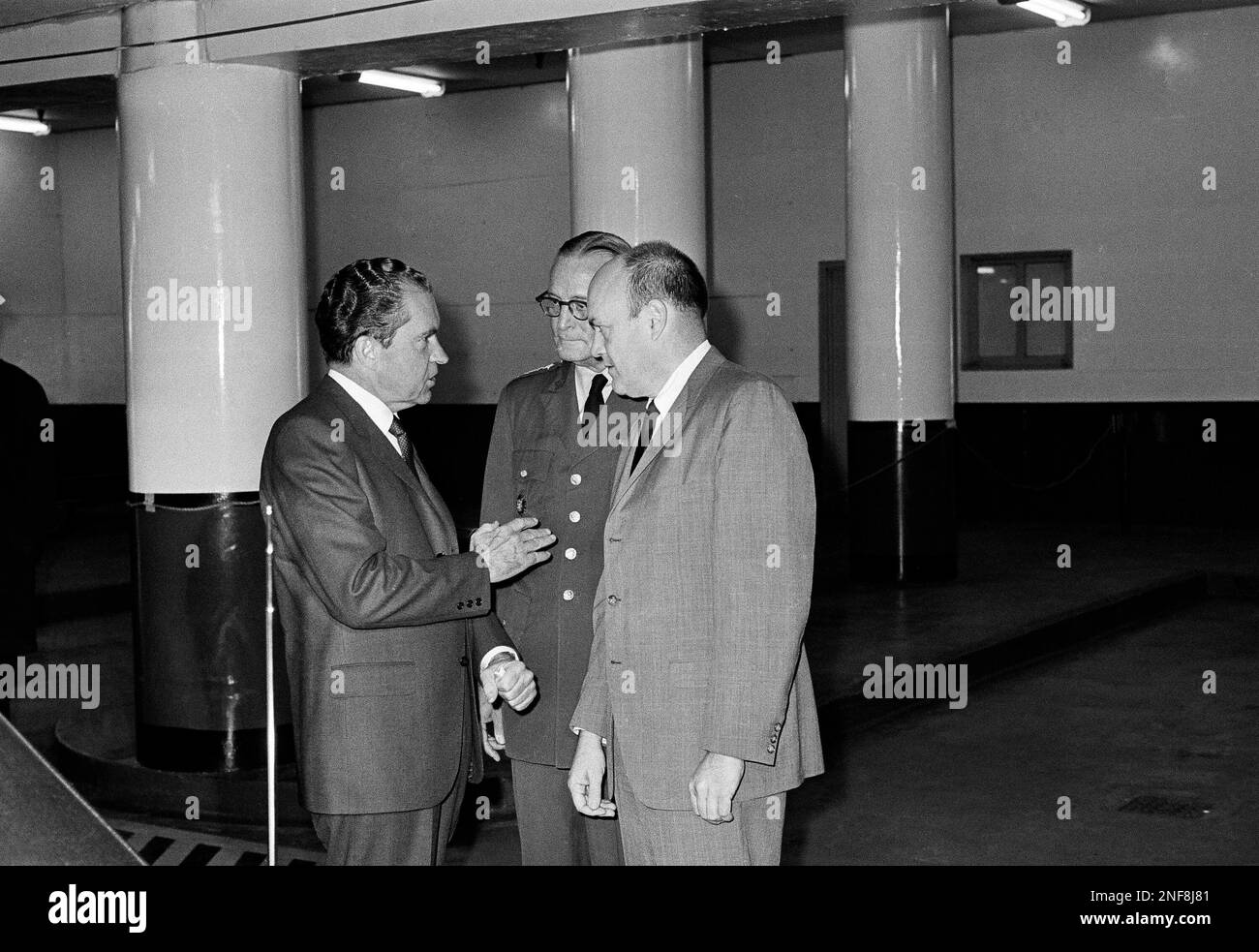 President Richard Nixon chats with Gen. Earle Wheeler, chairman of the ...