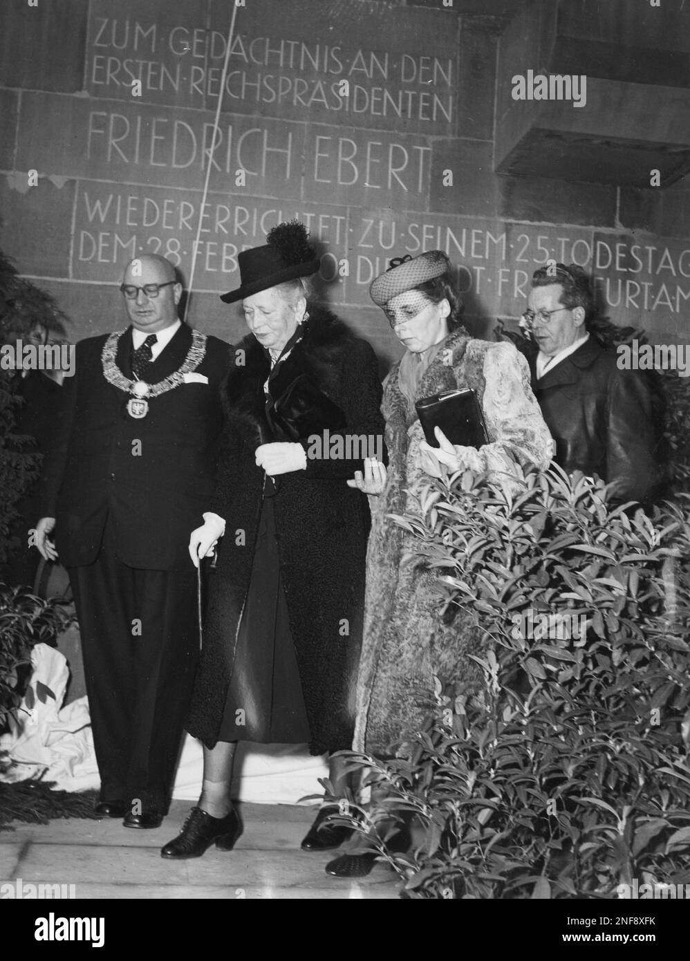 Karl Ebert, son of former President Friedrich Ebert, his wife; Mrs ...