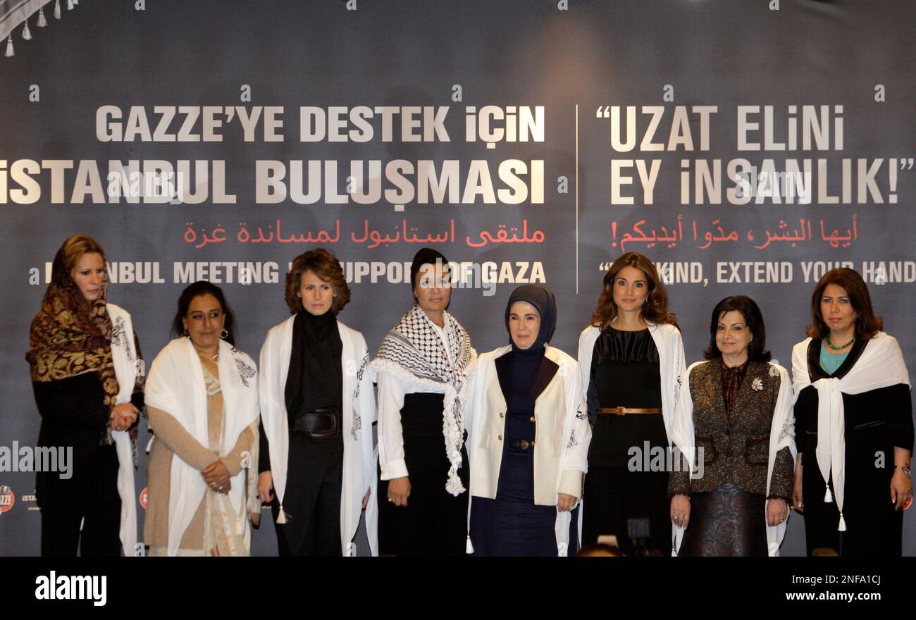 Emine Erdogan, wife of Turkish Prime Minister Recep Tayyip Erdogan ...