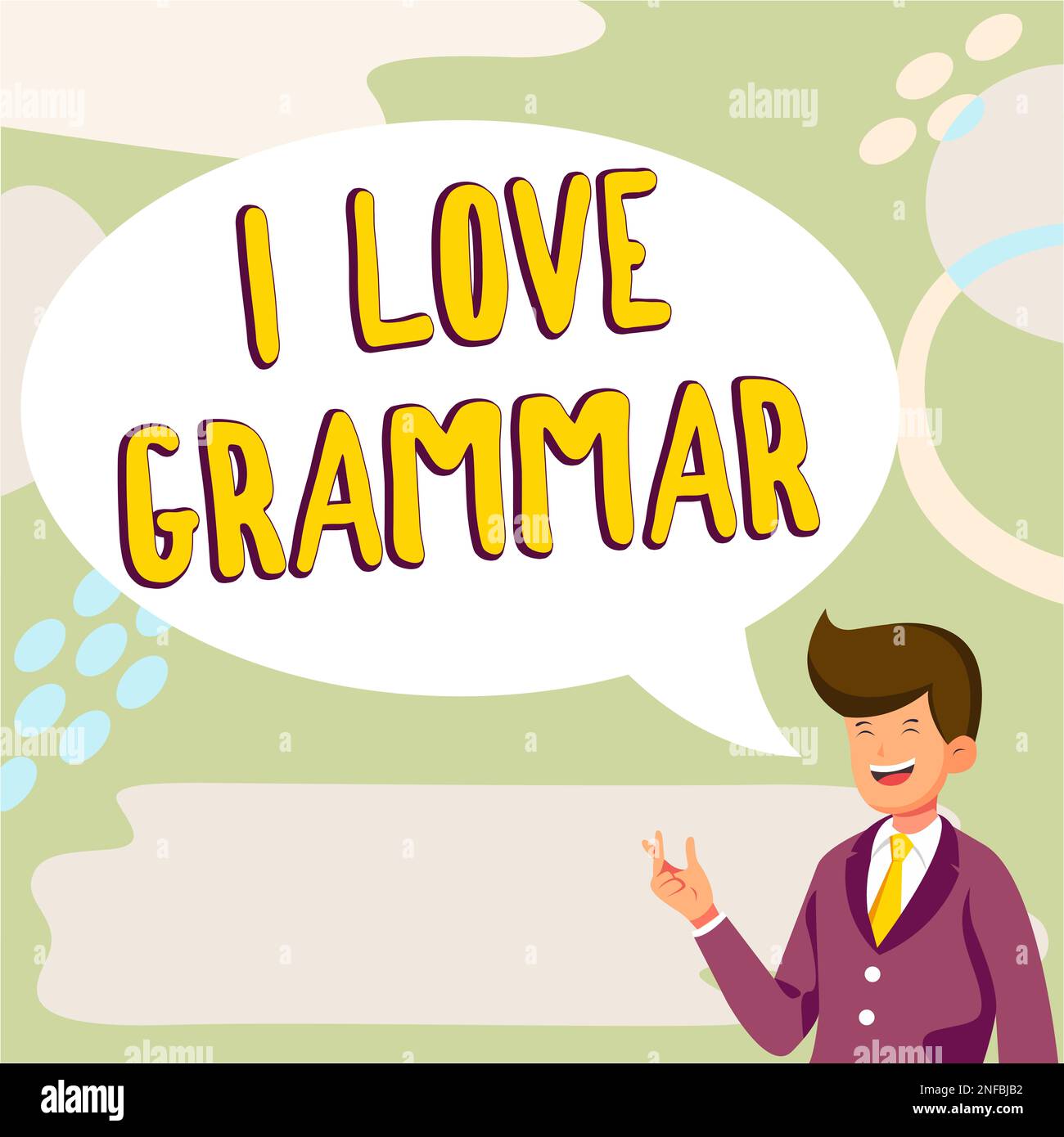 Affichage conceptuel I Love Grammar, concept signifiant acte d'admirer ...
