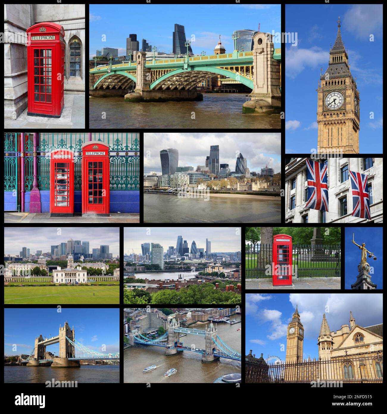 Collage montage london landmarks Banque de photographies et d’images à ...