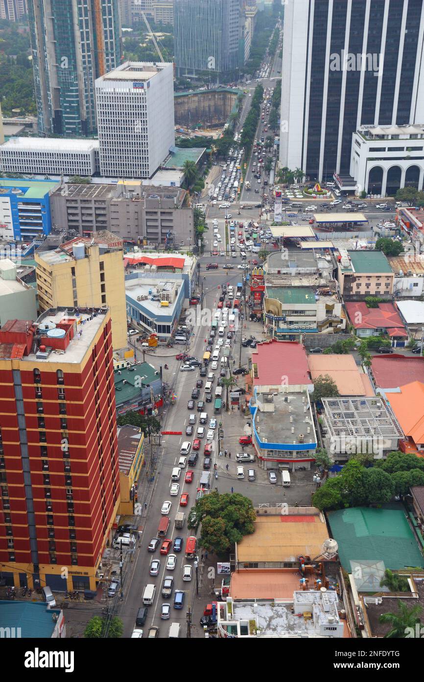Manille, Philippines - Le 7 décembre 2017 : typique de la congestion ...