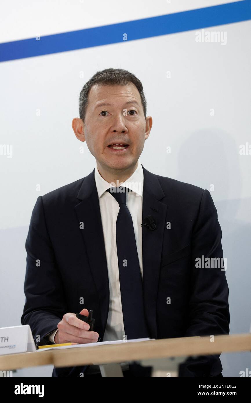 Benjamin Smith, PDG d'Air France-KLM, assiste à la présentation des ...