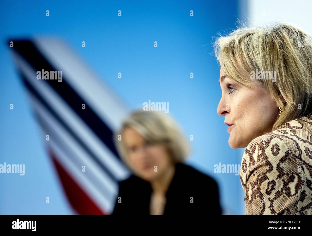 PARIS - Anne Rigail, PDG d'Air France et Marjan Rintel, PDG de KLM lors ...