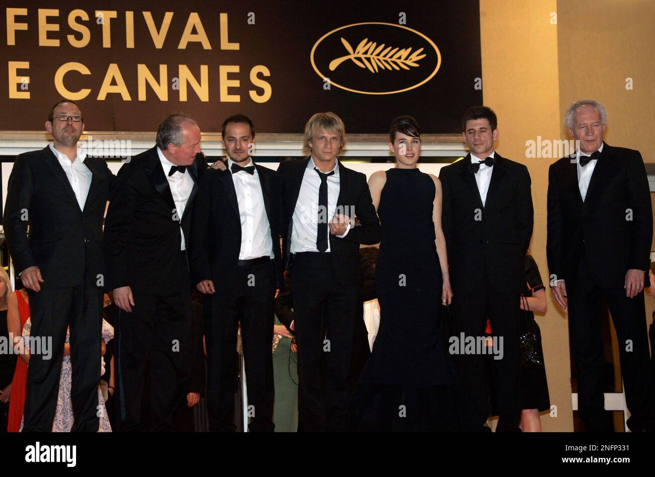 From left, Belgian actors Olivier Gourmet, Belgian director Luc ...