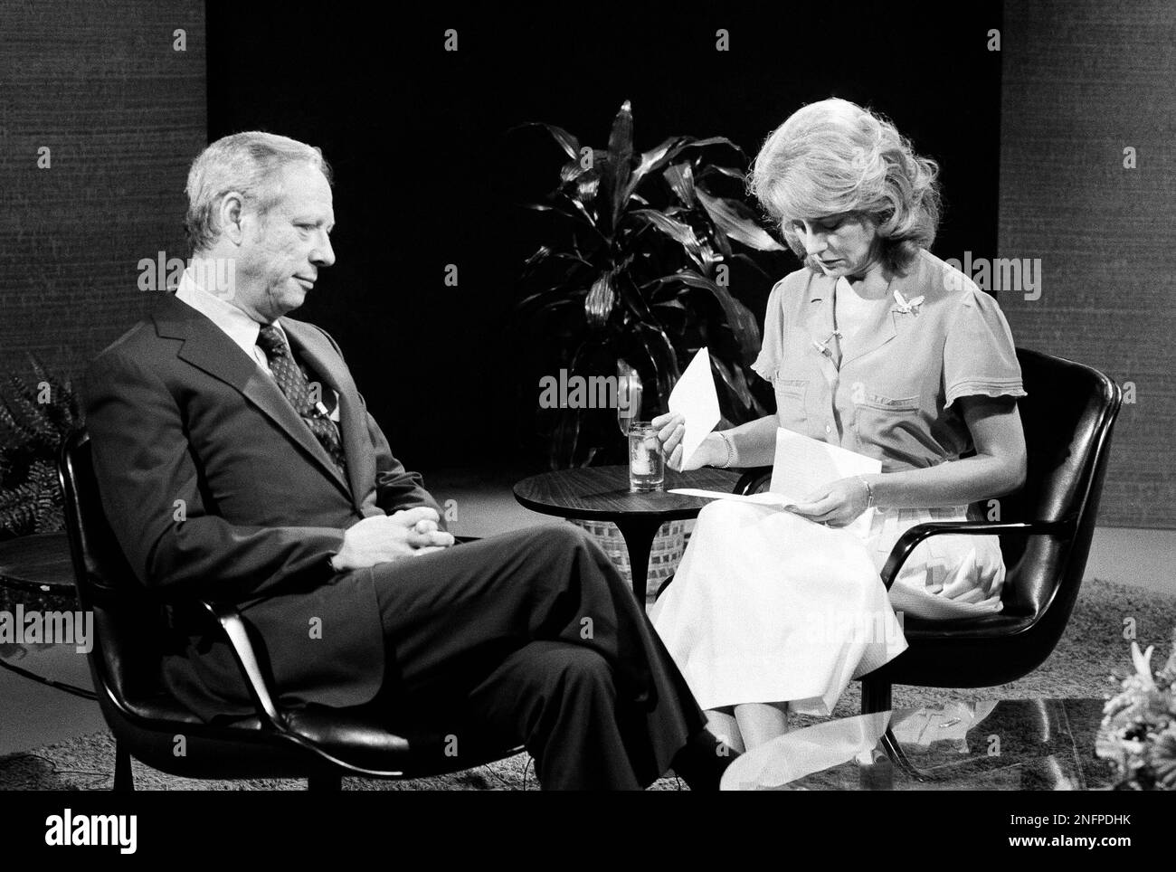 W. Michael Blumenthal, former Secretary of the Treasury, is interviewed ...