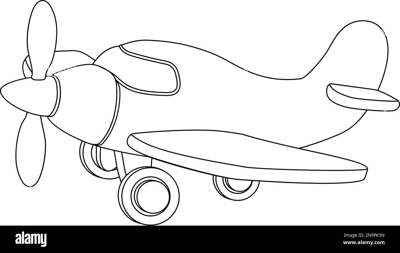 Avion Cartoon coloriage Book avion Image Vectorielle Stock - Alamy