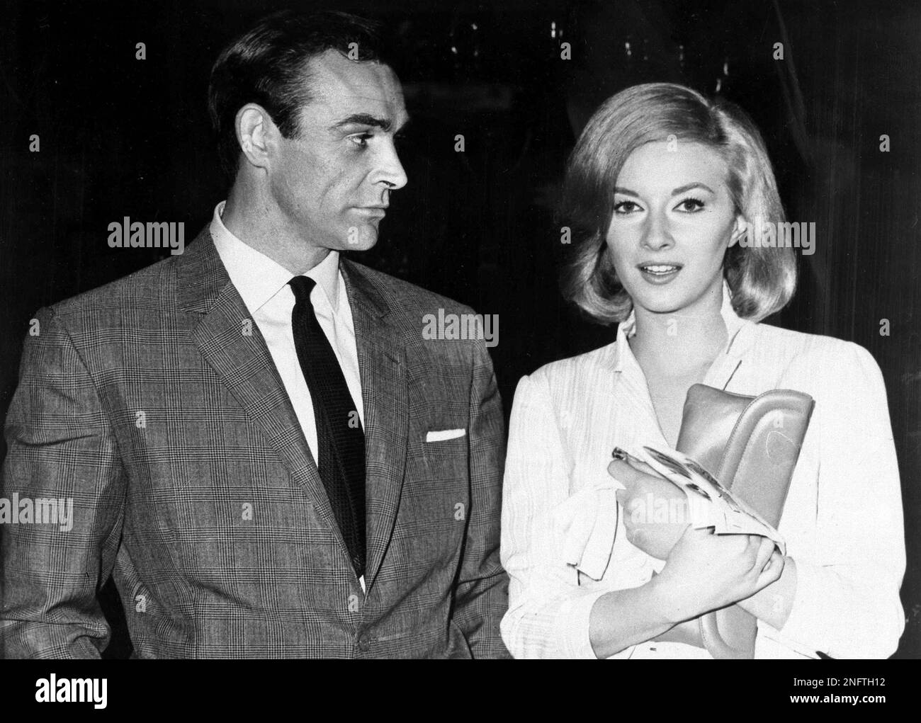 British actor Sean Connery, left, and Italian actress Daniela Bianchi ...