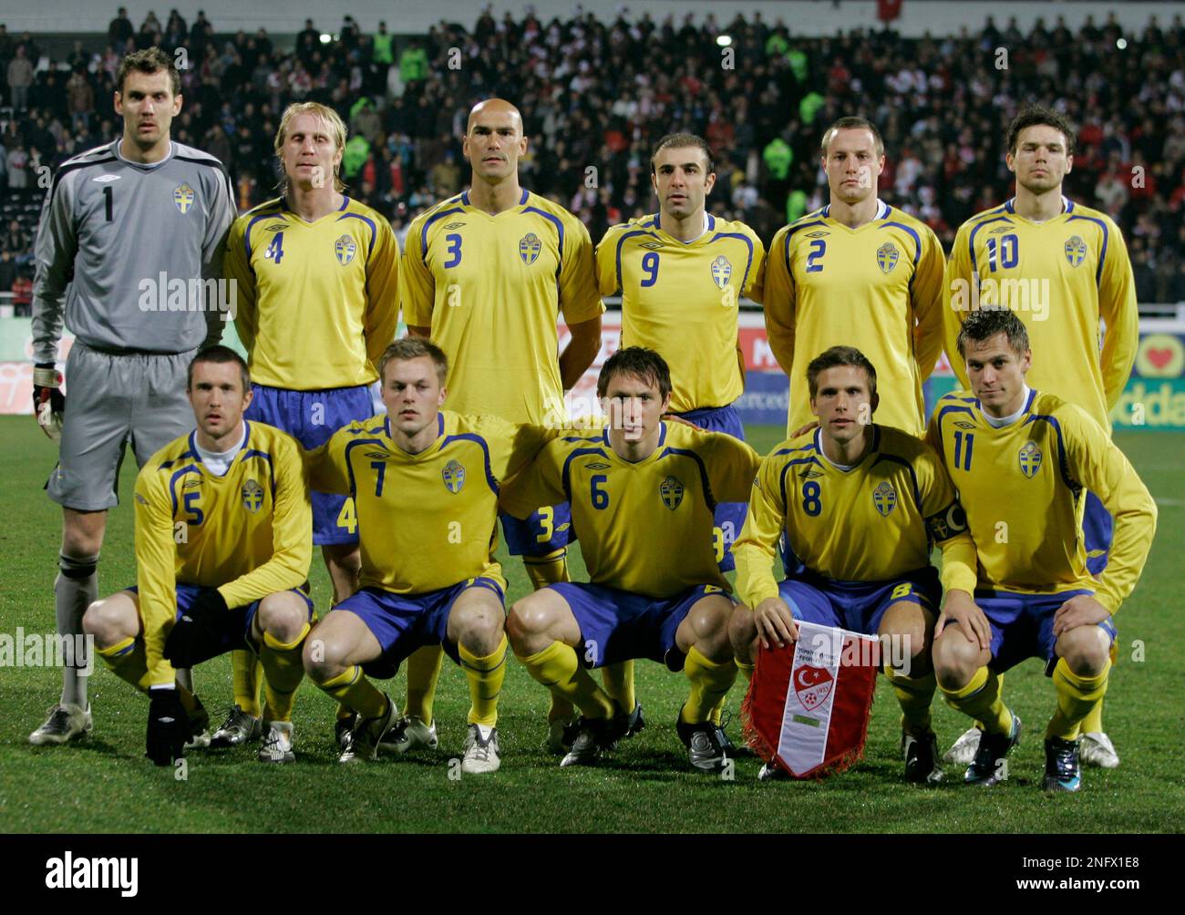 Sweden's national soccer team is seen before a friendly soccer match ...