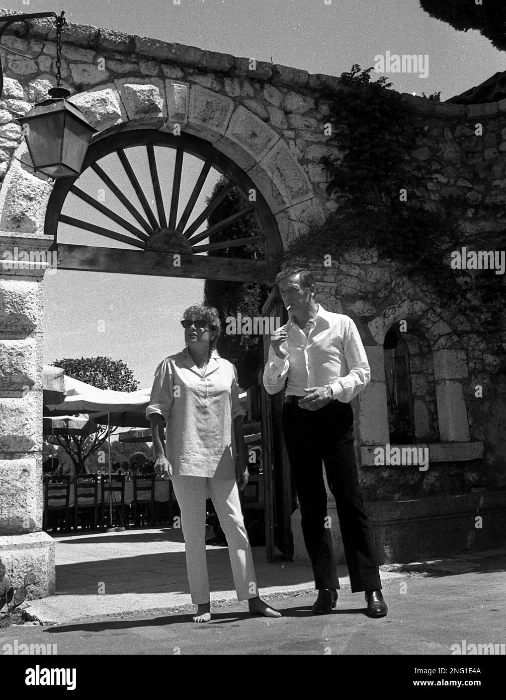 Yves Montand French actor of Italian descent and his wife, French ...
